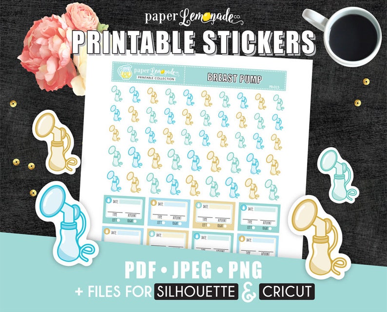 Printable Stickers Breast Pump Tracking Stickers Pumping - Etsy
