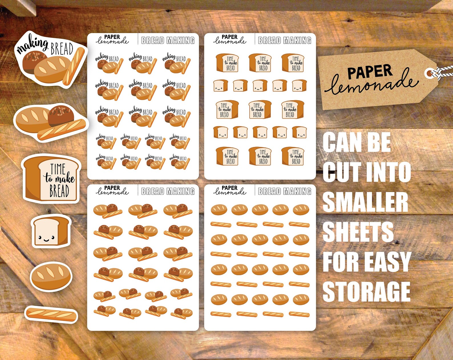 Bread Making Stickers Printable Bread Stickers for Your - Etsy