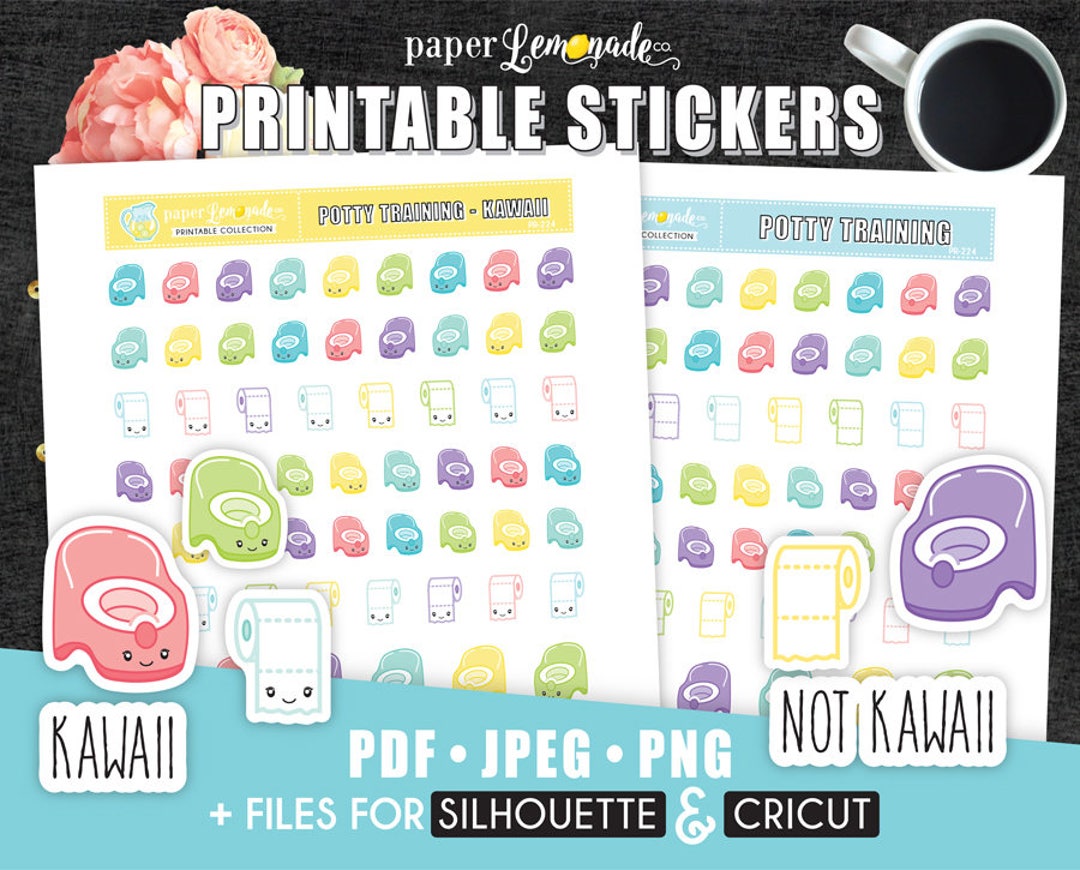Printable Stickers Potty Training Stickers Potty Printable Stickers ...