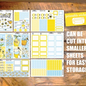 Printable Honey Bee Weekly Sticker Kit for Happy Planner Classic ...