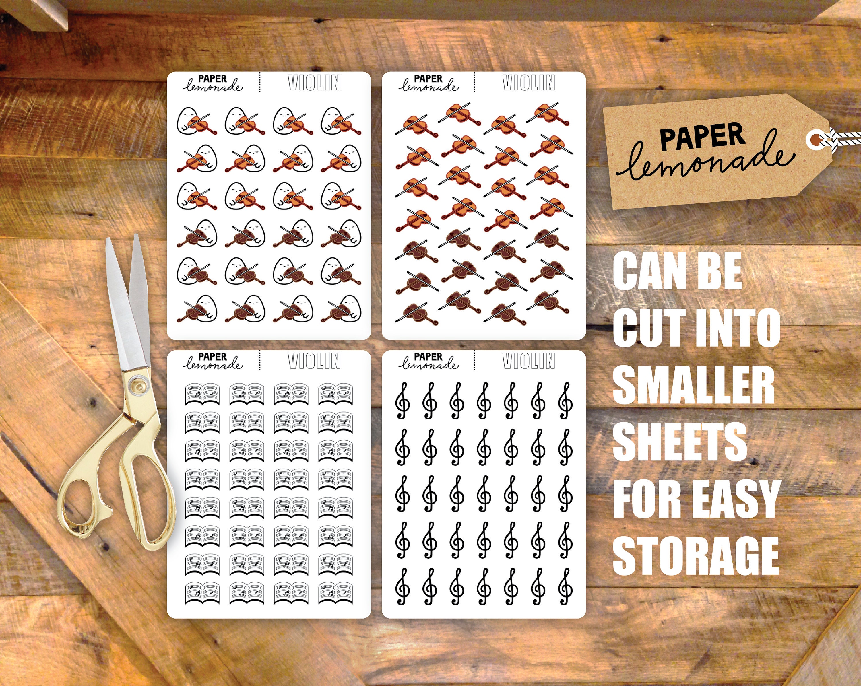 Violin Lessons Printable Planner Stickers Schmoo | Etsy