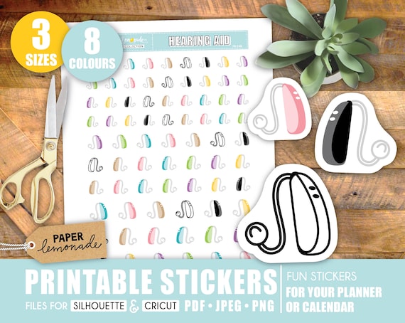 Printable Hearing Aid Stickers Battery Reminders for Your - Etsy