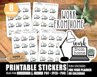 Work From Home Stickers - Etsy