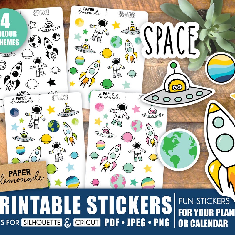 Space Stickers - Etsy