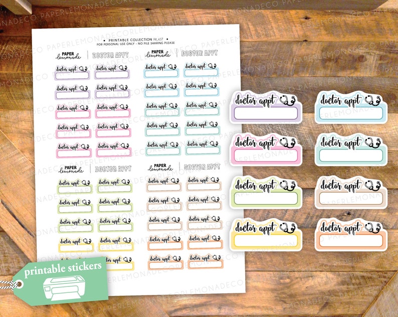 Doctor Appointment Printable Stickers Doctor Visit Tracker - Etsy