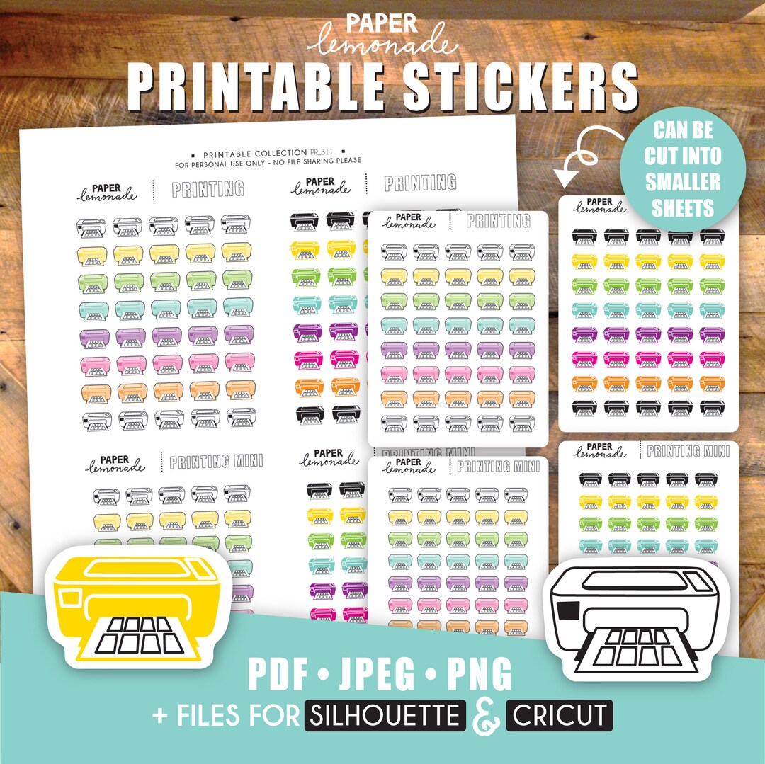 Printable Planner Stickers Printer Stickers PR 311 - Etsy