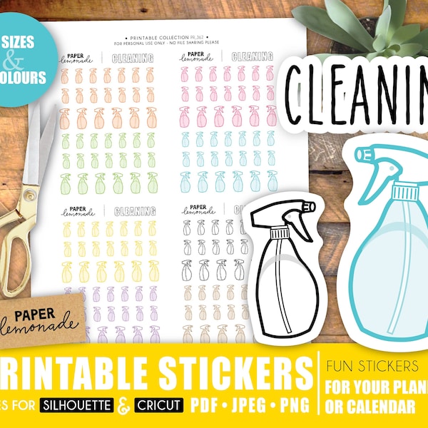Cleaning Stickers - Etsy