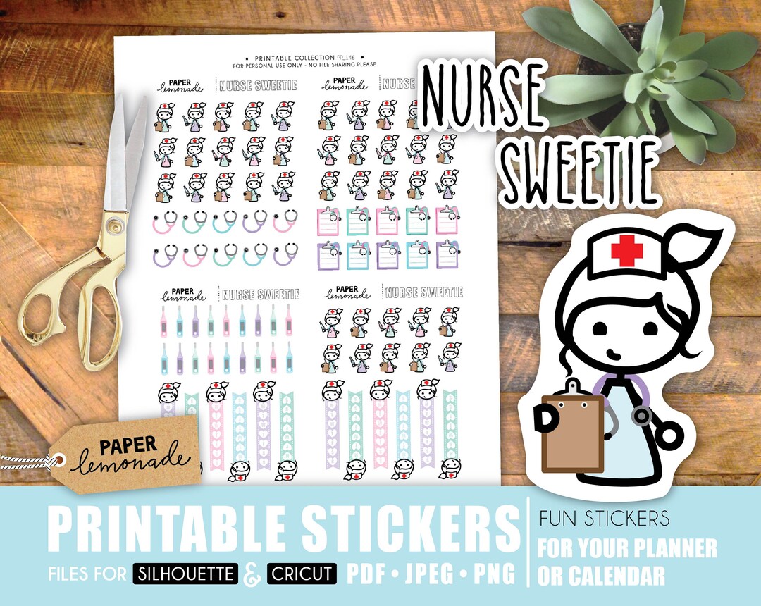 Printable Nurse Stickers Medical Schedule Nurse on Call Hospital ...