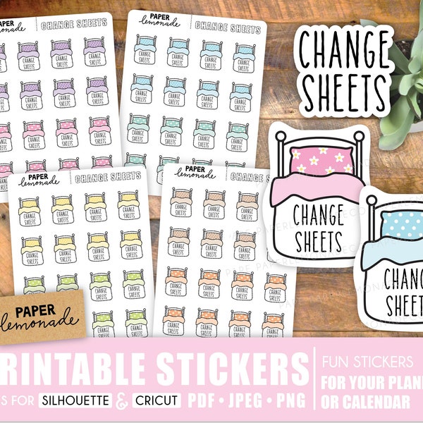 Change Bed Sheets Stickers - Etsy