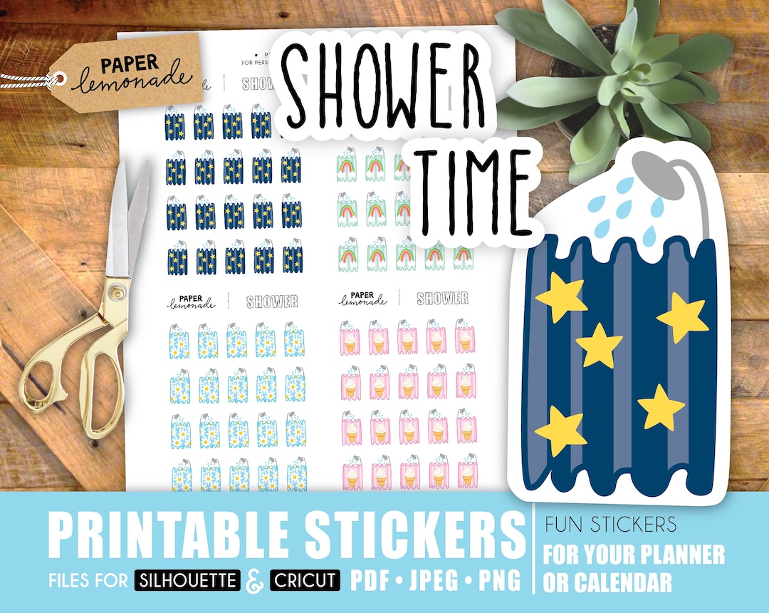 Printable Shower Planner Stickers for Your Planner Shower Tracker for ...