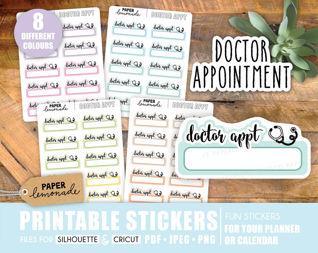 Doctor Appointment Printable Stickers Doctor Visit Tracker Stickers in ...