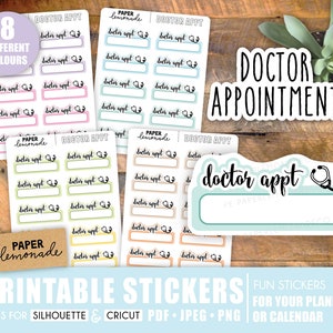 Doctor Appointment Printable Stickers Doctor Visit Tracker Stickers in ...