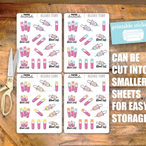 Blood Test PRINTABLE Stickers Blood Work Reminders Medical Appointment ...