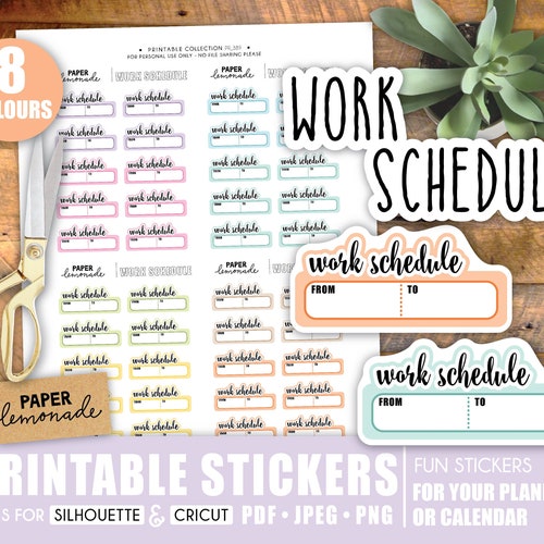 Work Shift Printable Planner Stickers Day Shift Stickers - Etsy