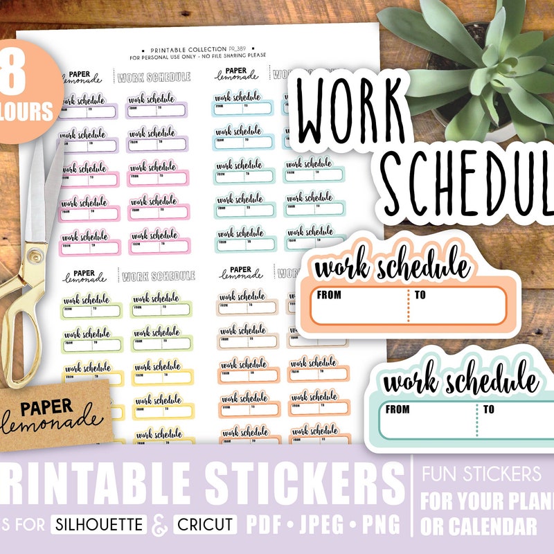 Shift work stickers for planners - Etsy Nederland