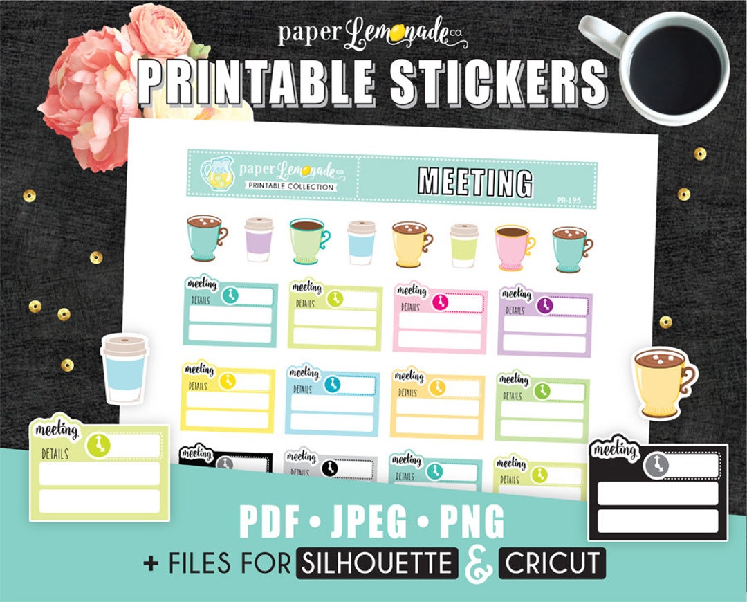 Printable Stickers Meeting Stickers Reunion Printable Stickers Meeting ...