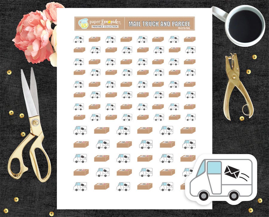 Printable Stickers Mail Sticker Package Printable Sticker Mail - Etsy