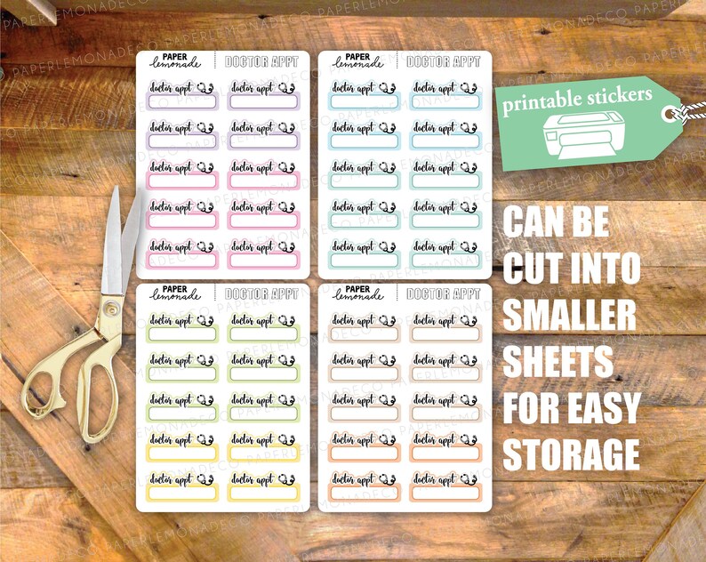 Doctor Appointment Printable Stickers Doctor Visit Tracker - Etsy