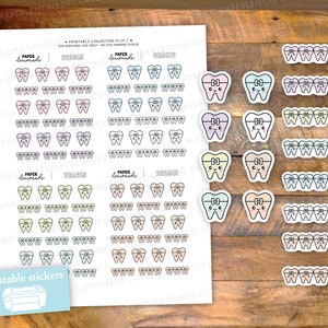Printable Brace Stickers Orthodontics Appointment Reminders for Your ...