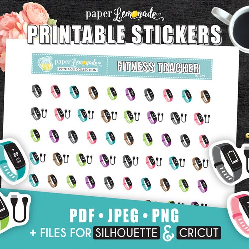 Fitness Tracker Printable Planner Sticker Weekly Planner - Etsy