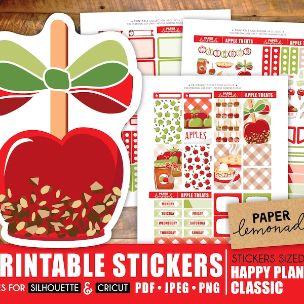 Candy Apple Stickers - Etsy