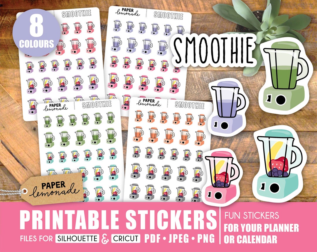 Smoothie in a Blender PRINTABLE Stickers for Your Planner Reminder to ...