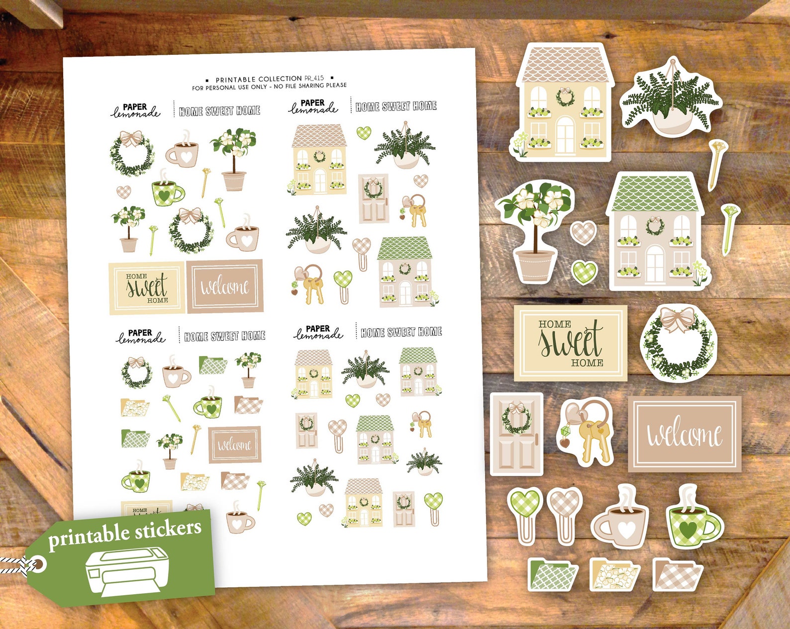 Home Sweet Home PRINTABLE Stickers Celebrate Your New Home With These ...