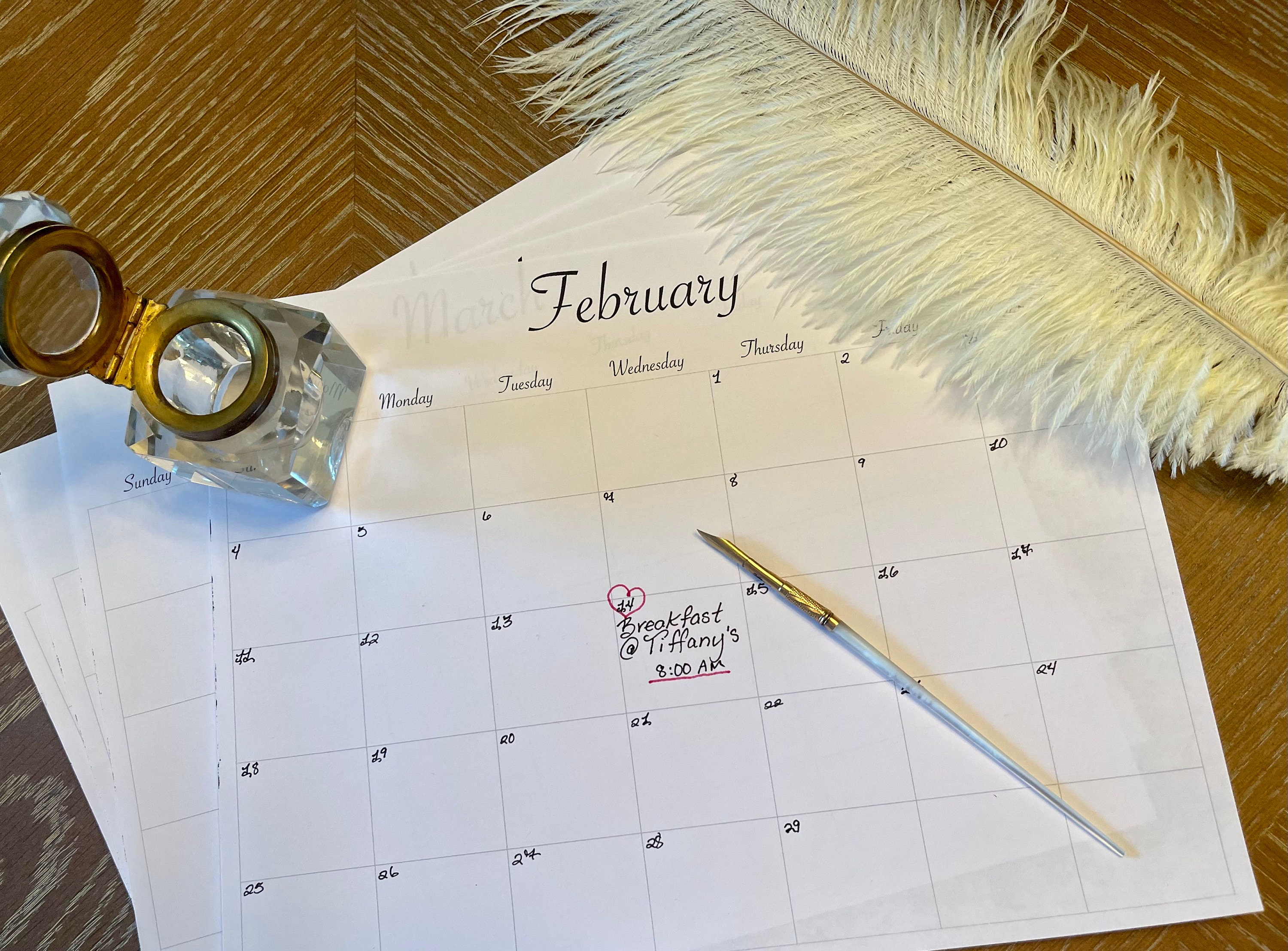 Printable Calendar- Digital Download - Editable - Etsy