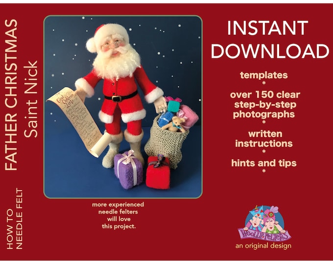 Needle Felting Tutorial Needle Felted Santa Claus Needle - Etsy