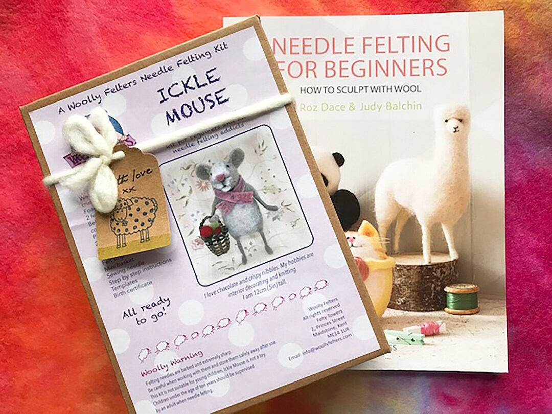 Ickle Mouse Kit and Needle Felting for Beginners Book, Mouse, Needle ...