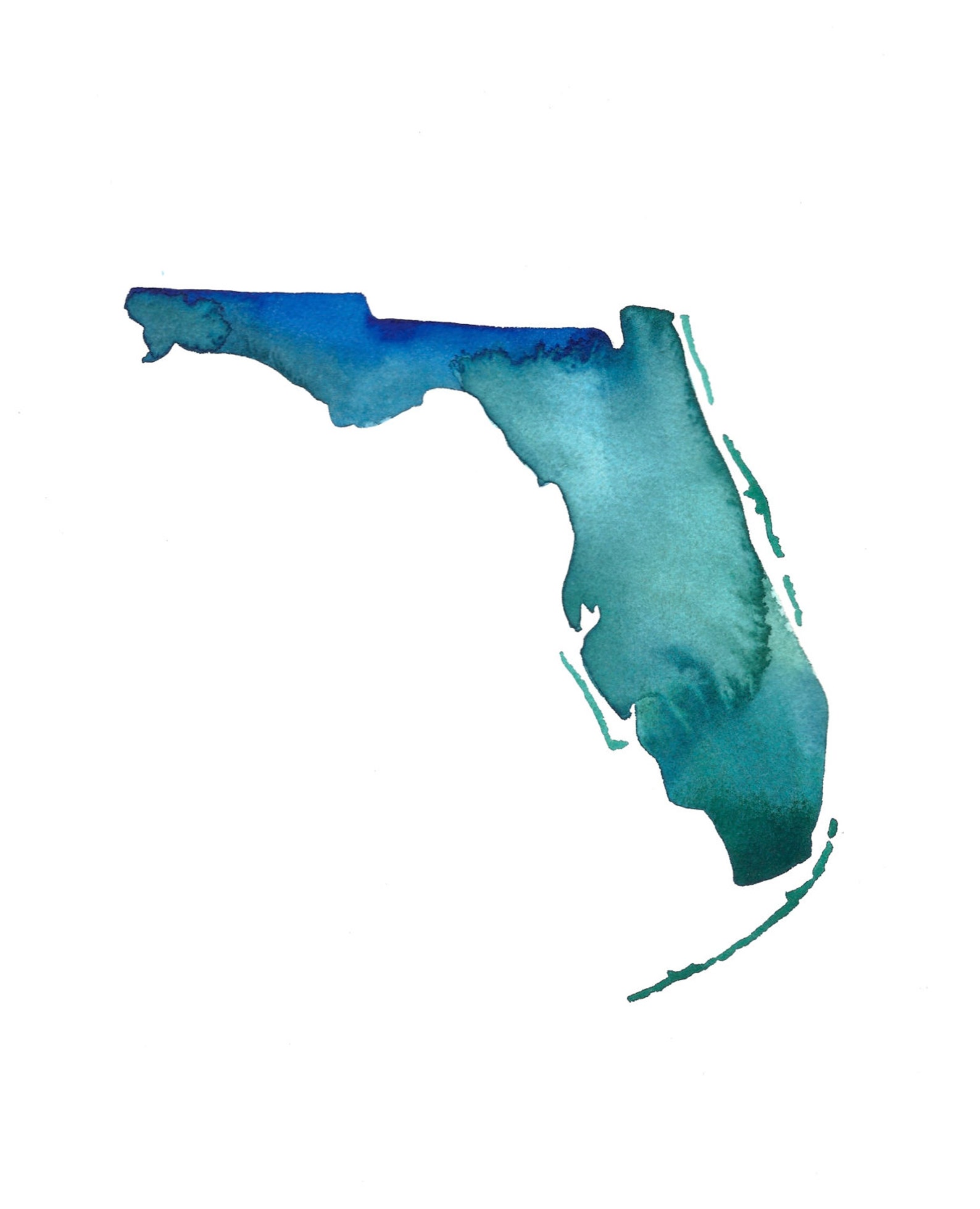 Florida State Silhouette - Heart at Home - Made to Order - Florida Art ...