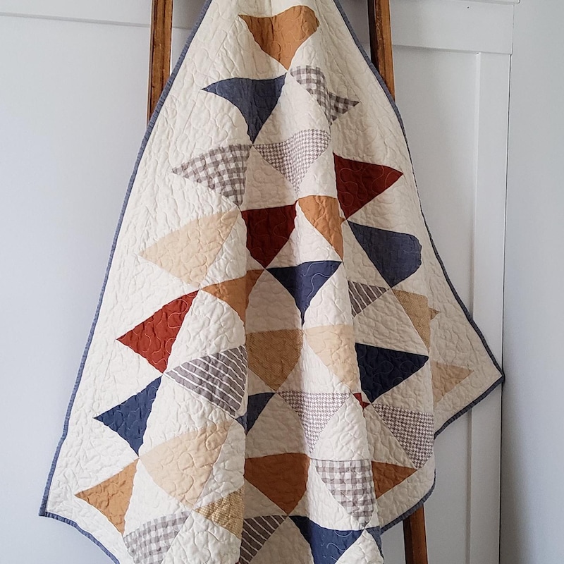 Patchwork Quilt Rust - Etsy
