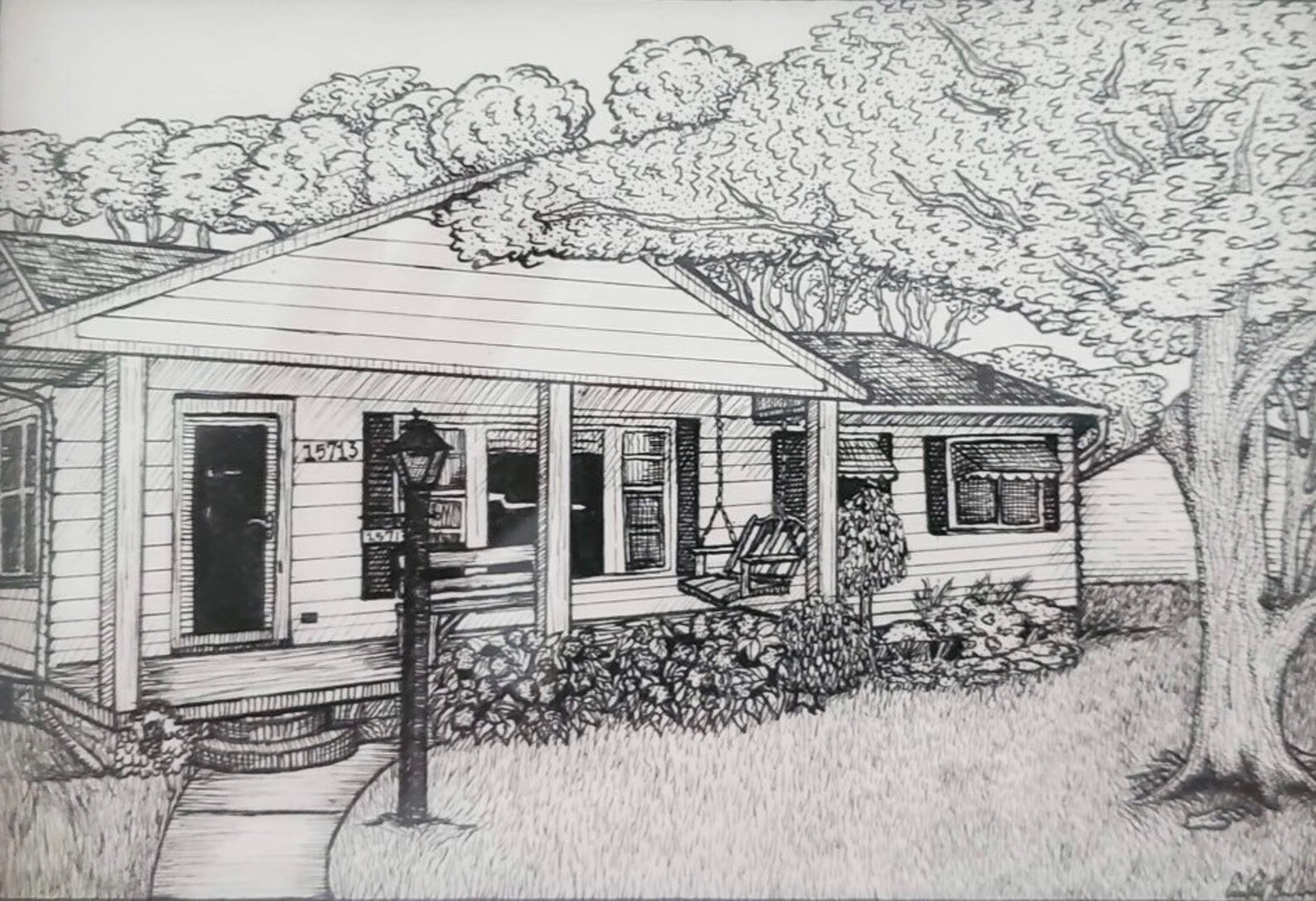 Custom Pen and Ink House Portrait - Etsy