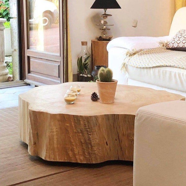 Raw Wood Coffee Table - Etsy