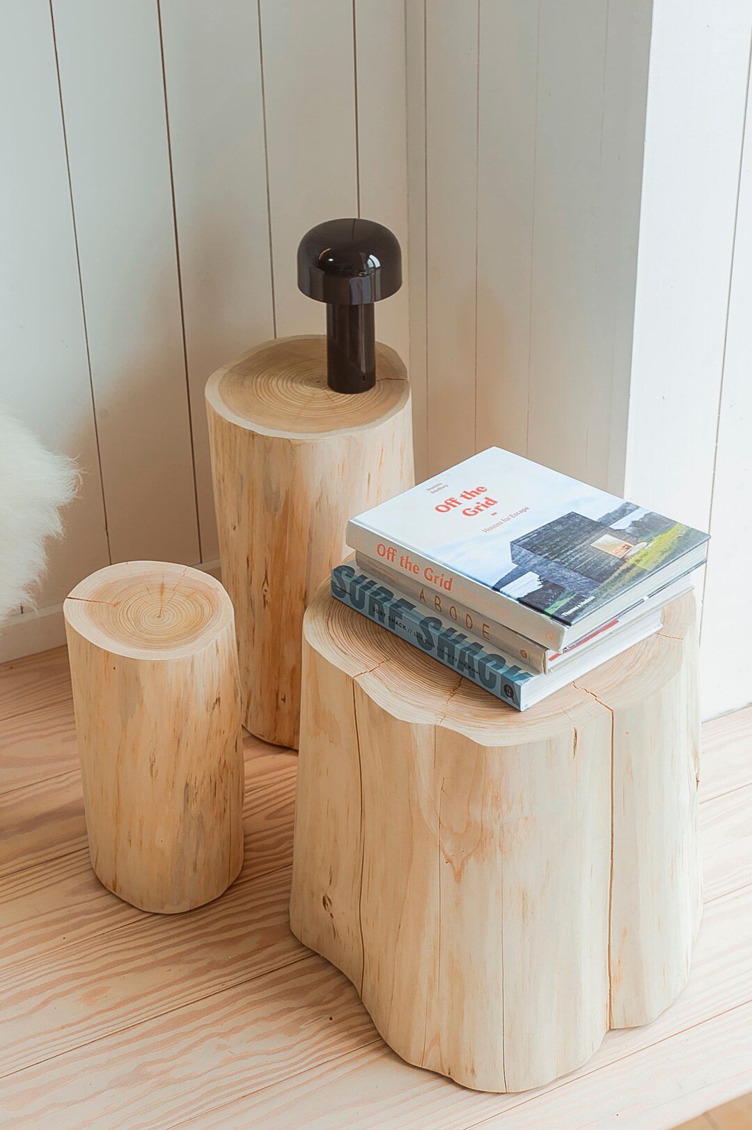 XL Natural Wood Log Table - Etsy