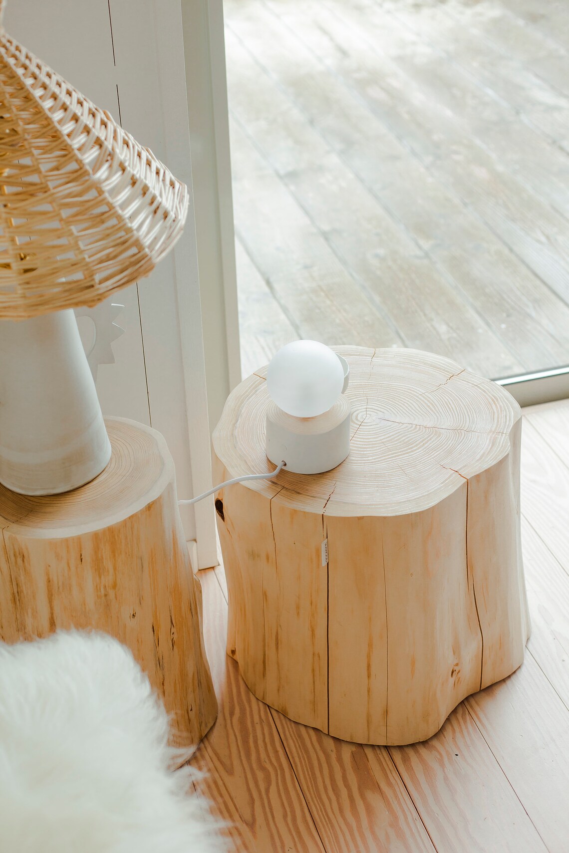 XL Natural Wood Log Table - Etsy