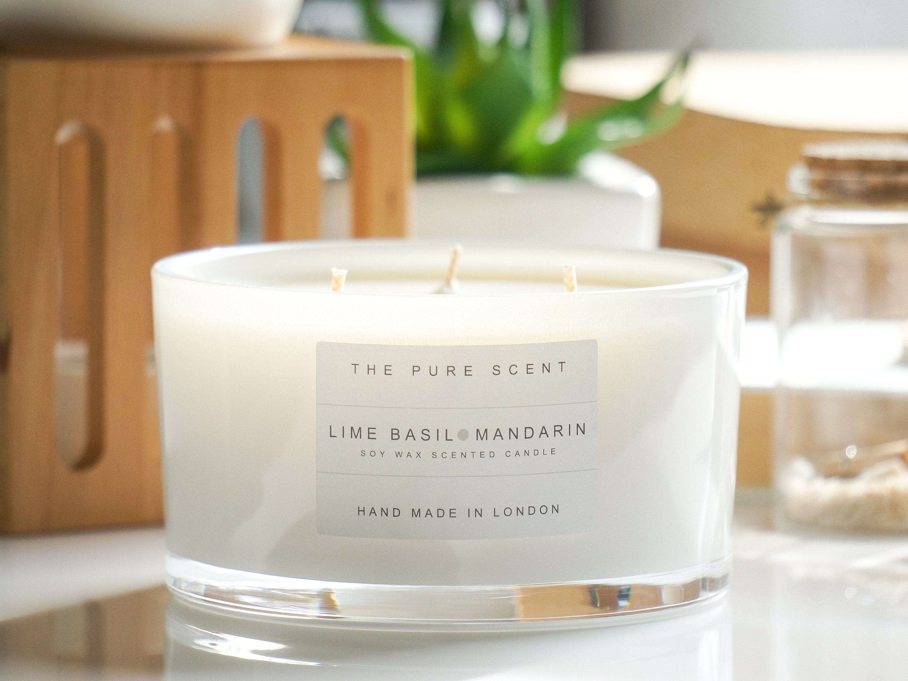 Lime Basil & Mandarin Soy Candle Handmade in London Homemade | Etsy UK