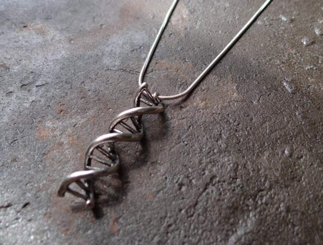 DNA Necklace // Double Helix Pendant // Biology // Genetics ...