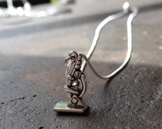 Microscope Necklace, Microbiology, Chemistry, Pathology, Microscopy ...