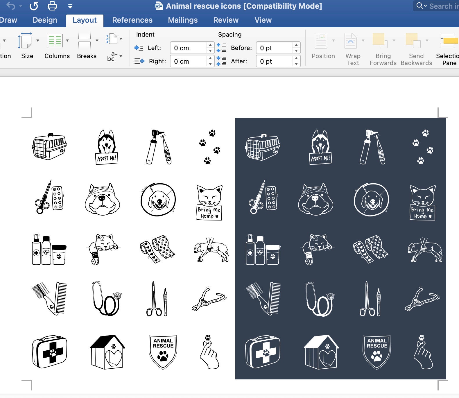 Animal Rescue Doodle Microsoft Ppt Doc Icons, Pets Rescue Clipart ...