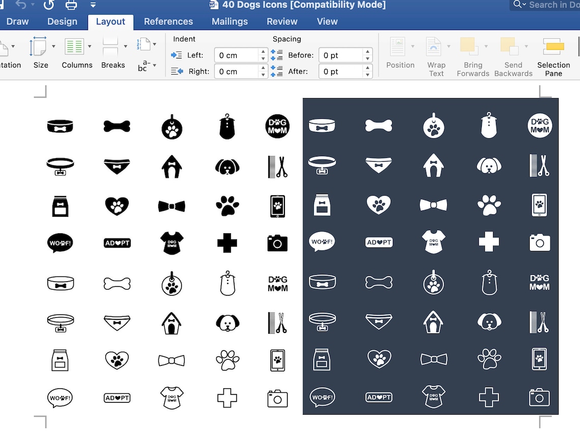Dog Microsoft Ppt Word Doc Icons Dog Ppt Clipart Dog Pptx - Etsy