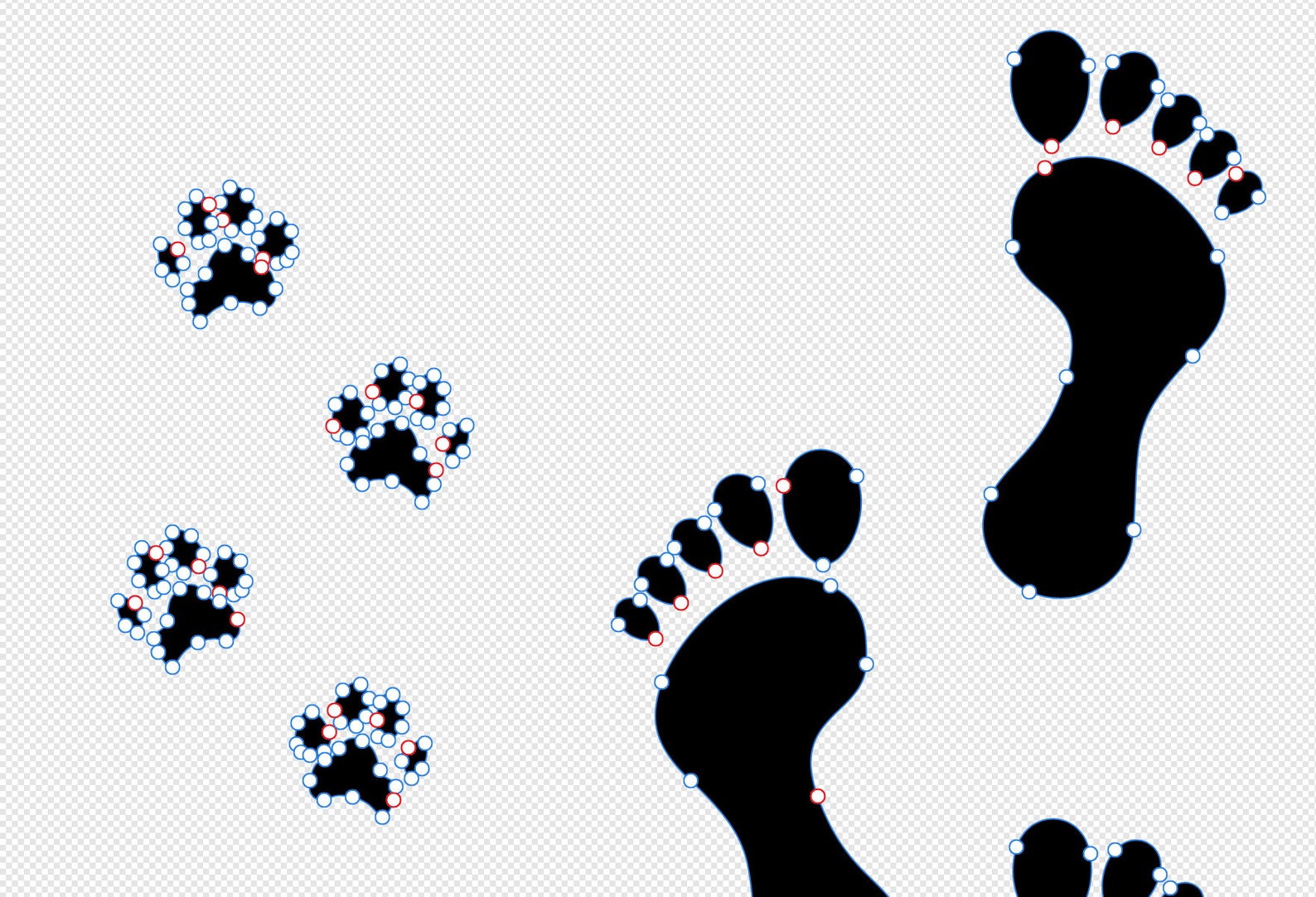 Footprints and Paw Prints Walking Together Svg, Footprints Svg, Paw ...