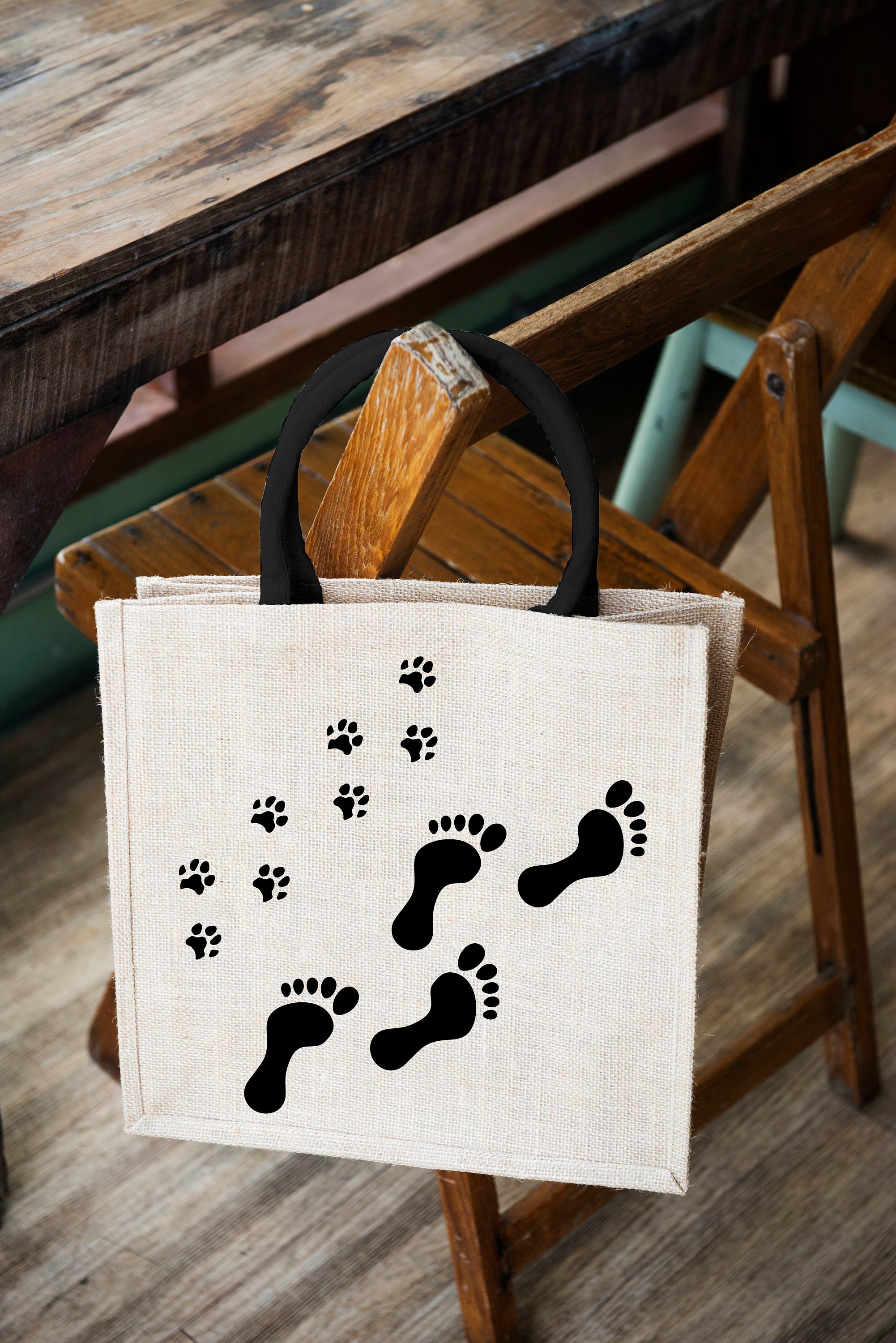 Footprints and Paw Prints Walking Together Svg, Footprints Svg, Paw ...