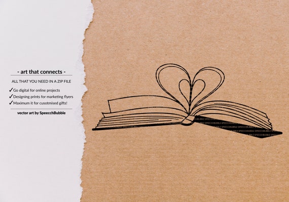 Real Open Book Heart