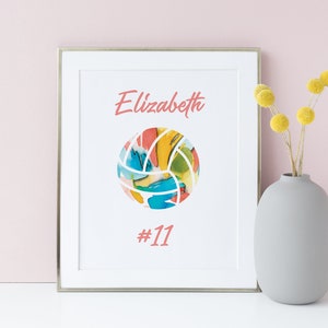 Girls Volleyball Gift, High School Volleyball Printable Poster ...