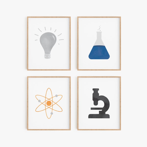 Black Wall Art Science - Etsy