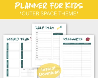 Homeschool Planner Printable Daily Planner Pages Kids | Etsy