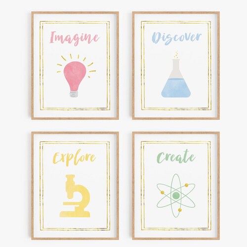 Science Classroom Wall Art School Door Decorations Chemistry | Etsy