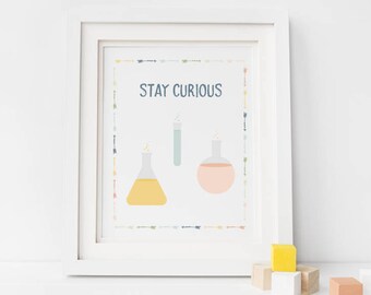 Science Classroom Decor Printable Nursery Art Turquoise | Etsy