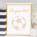 Girls Soccer Poster Printable / Blush Pink Gold Sports Nursery - Etsy